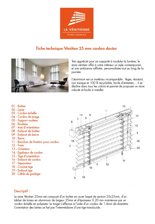 Venitien Cordon Doctor 25 mm • La Vénitienne